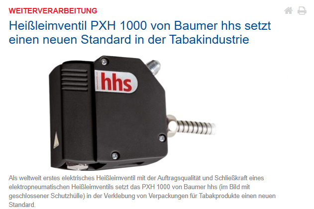 Mitteilung - Baumer hhs GmbH
