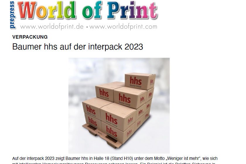 Mitteilung - Baumer hhs GmbH